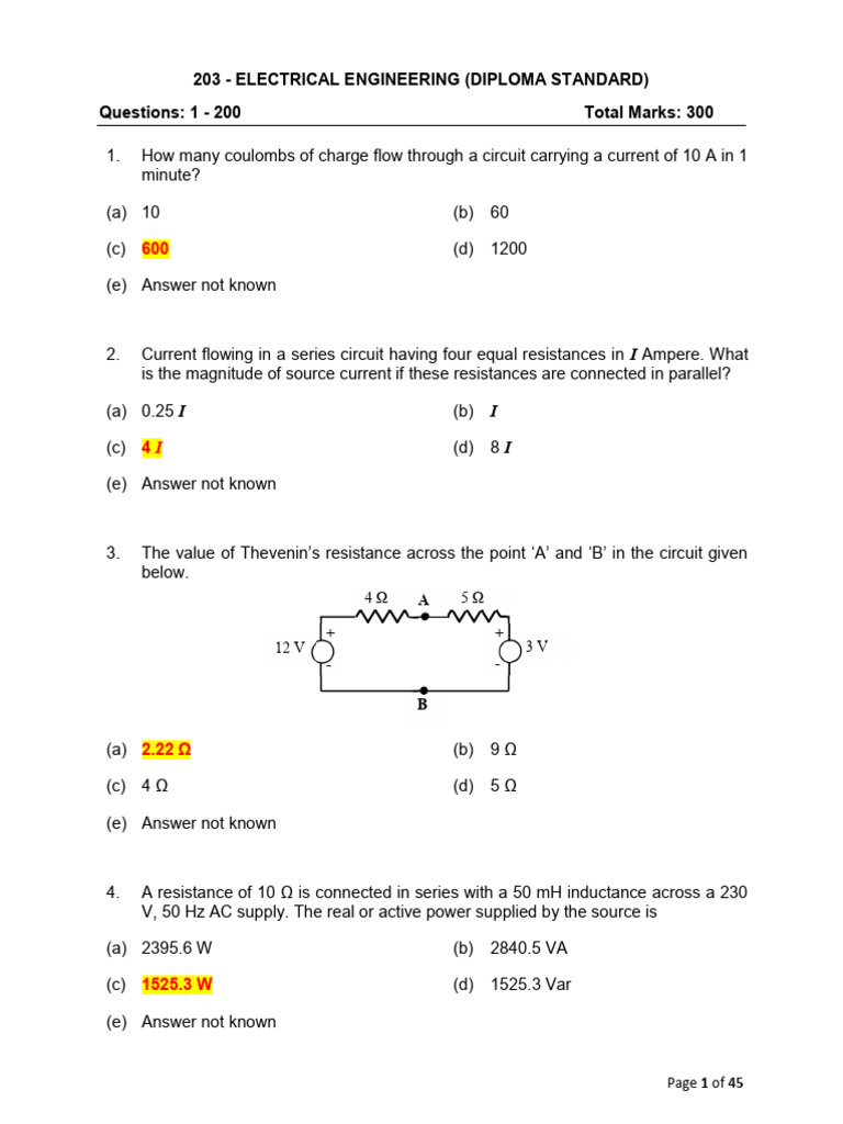 203 Keys | PDF | Rectifier | Electric Power Transmission