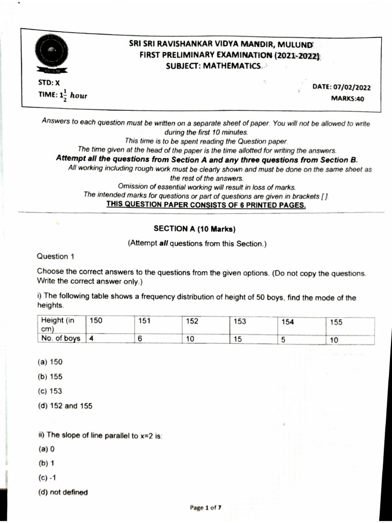 Maths SSRVM | PDF