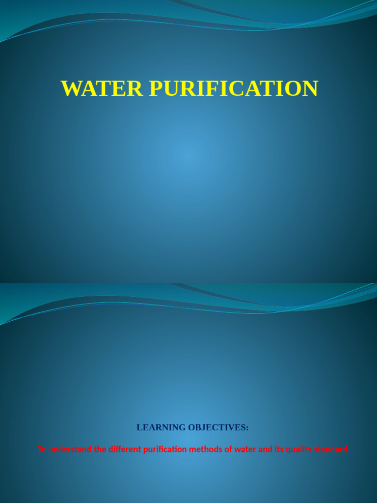 Water Purification Final | PDF | Water Purification | Water