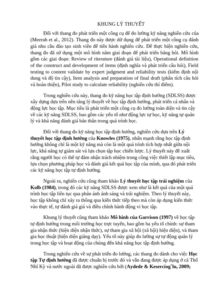 Khung Lý Thuyết | PDF