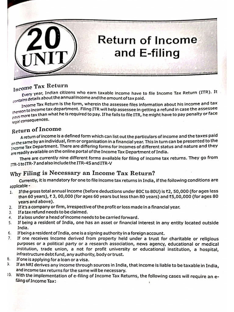 TPP (Return of Income) | PDF