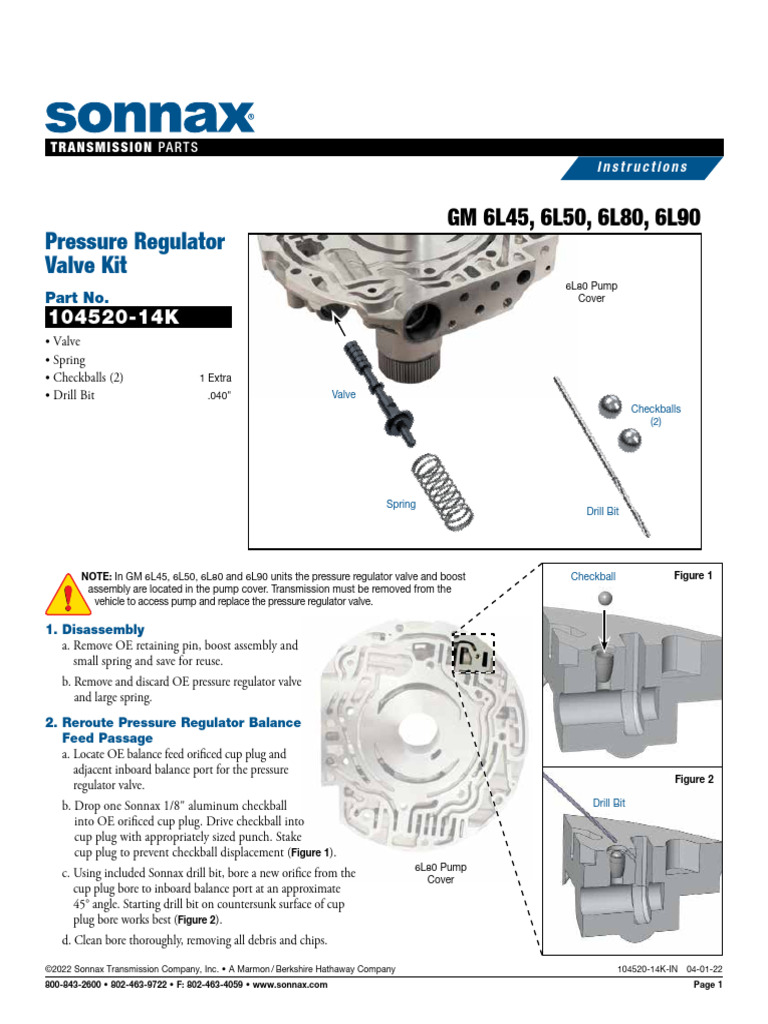 104520-14K-IN Valvula 6l80 | PDF | Pump | Valve