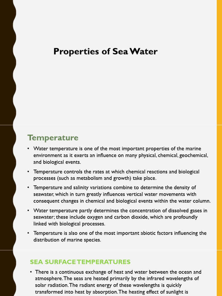 Lecture.24 Properties of Sea Water | PDF | Salinity | Oceans