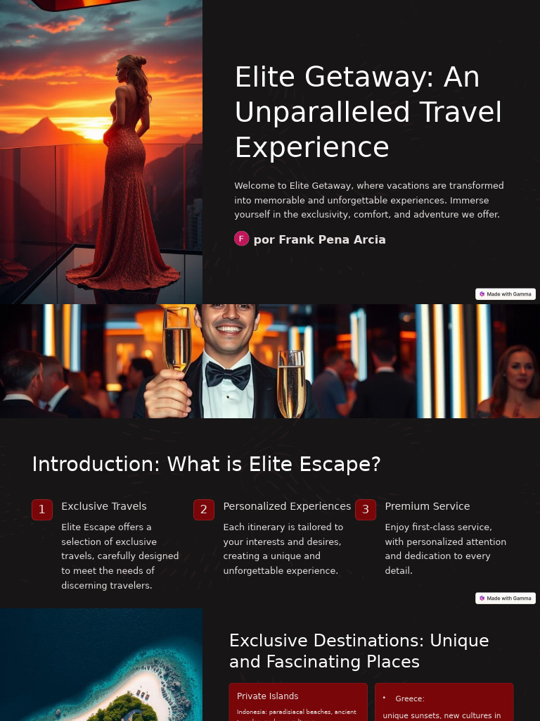 Elite Getaway An Unparalleled Travel Experience | PDF | Tourism ...