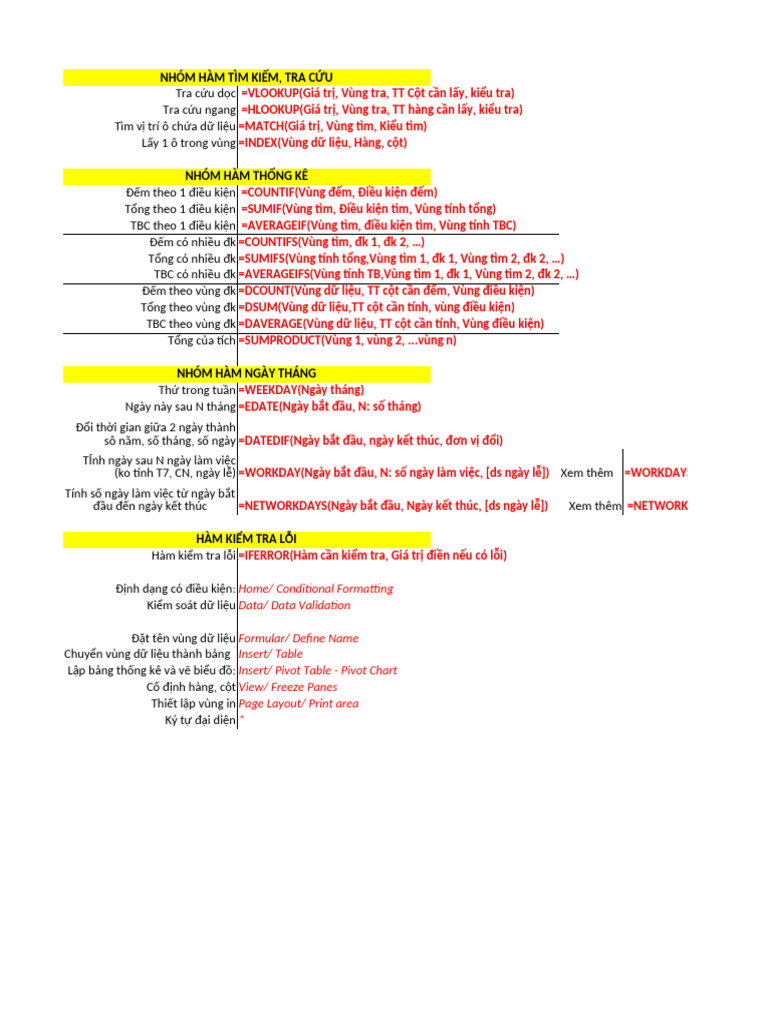 Bai Tap Excel NC New | PDF