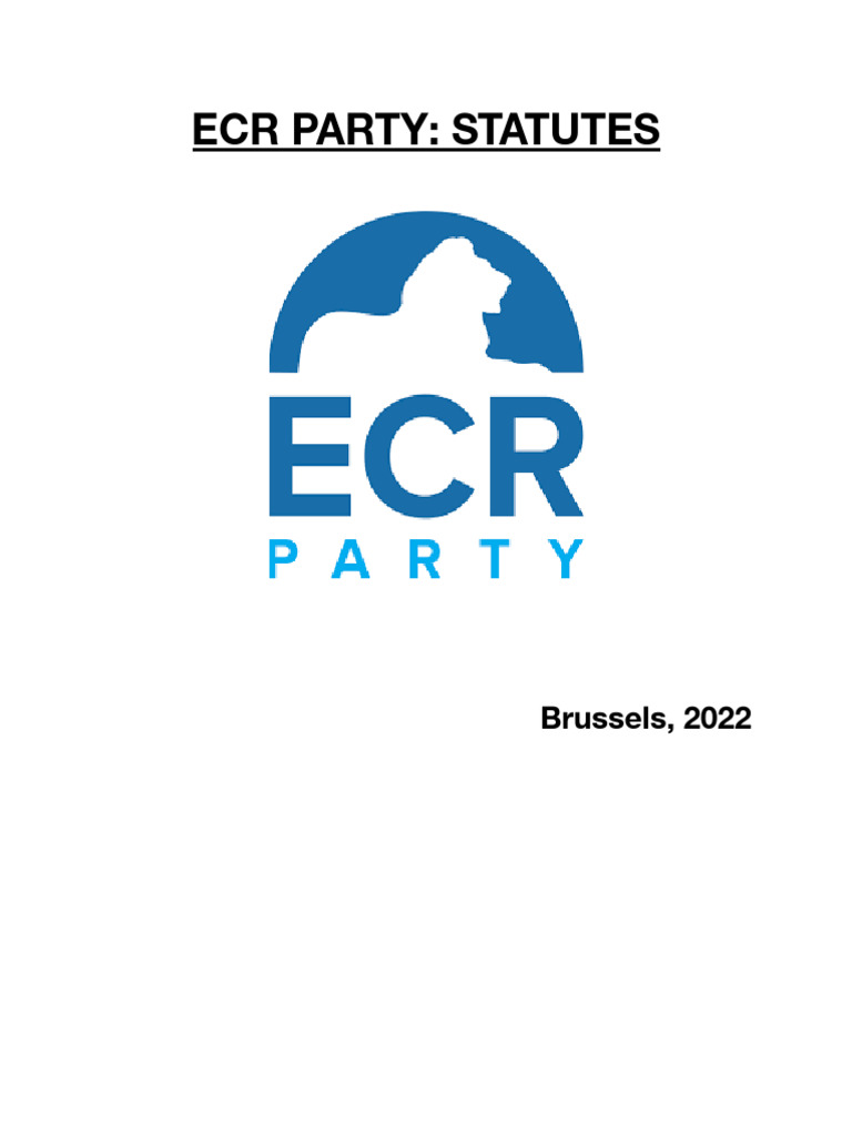 Ecr Party Statutes 2022 | PDF | Board Of Directors | European Union