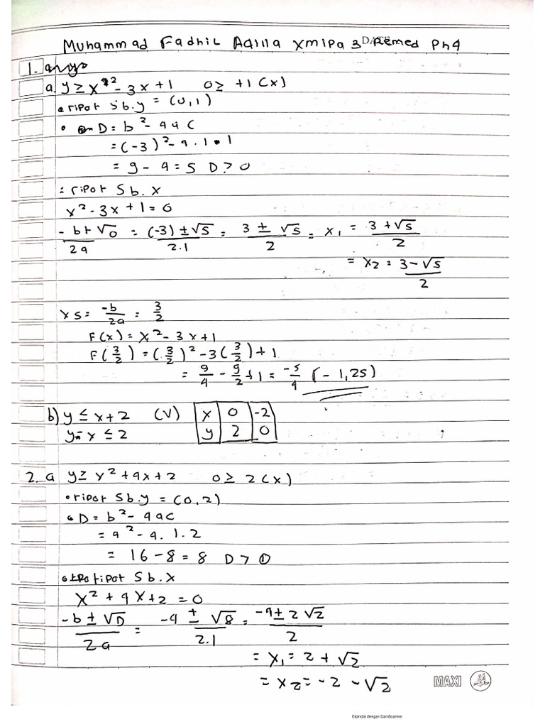 Muhammad Fadhil Aqilla Xmipa3 Remed PH 4 MTK Wajib | PDF