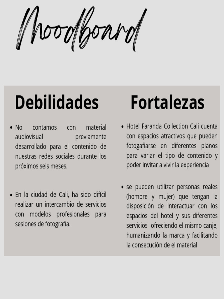 Mood Board Faranda Collection Cali | PDF