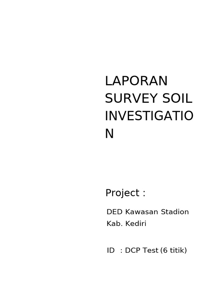 Report DCP - DED Kawasan Stadion Kab. Kediri | PDF