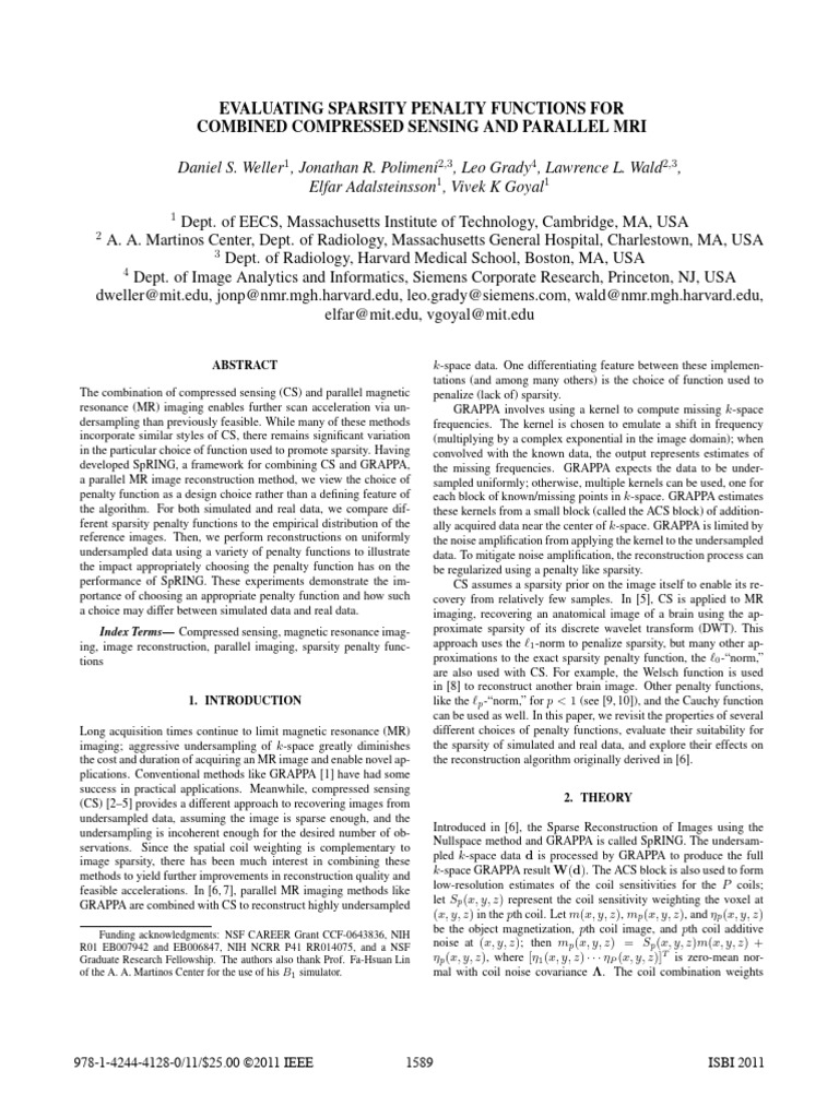 Evaluating Sparsity Penalty Functions Fo | PDF | Signal Processing | Algorithms