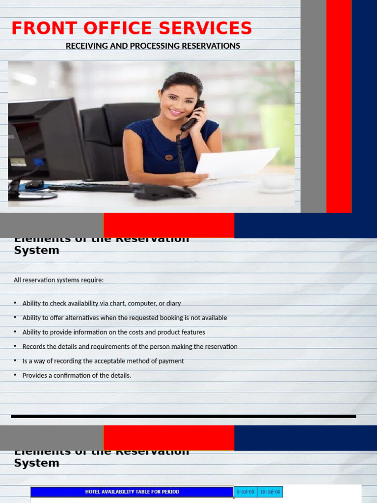 FO Process and Receive Reservation | PDF | Cheque