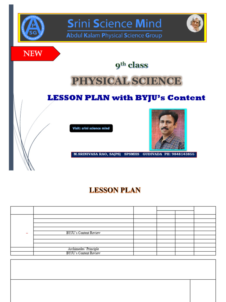 Class 9 Gravitation Lesson Plan | PDF | Weight | Force