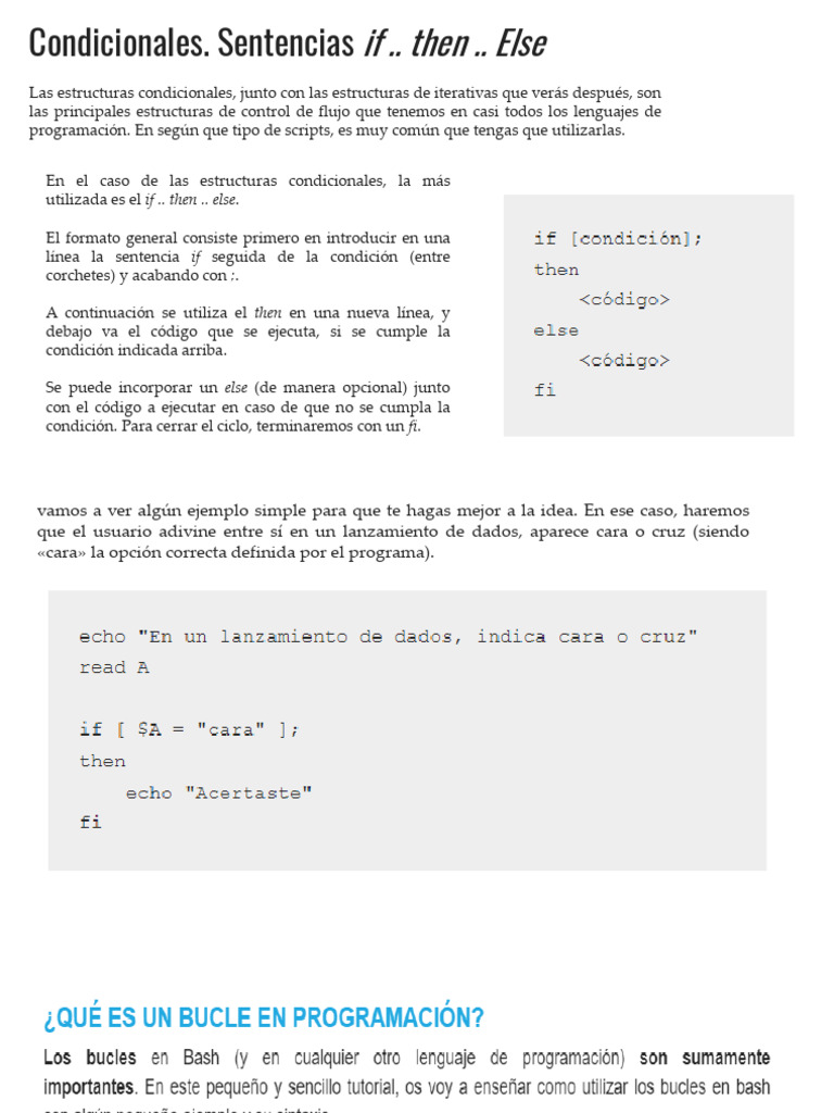 Condiciones y Bucles | PDF