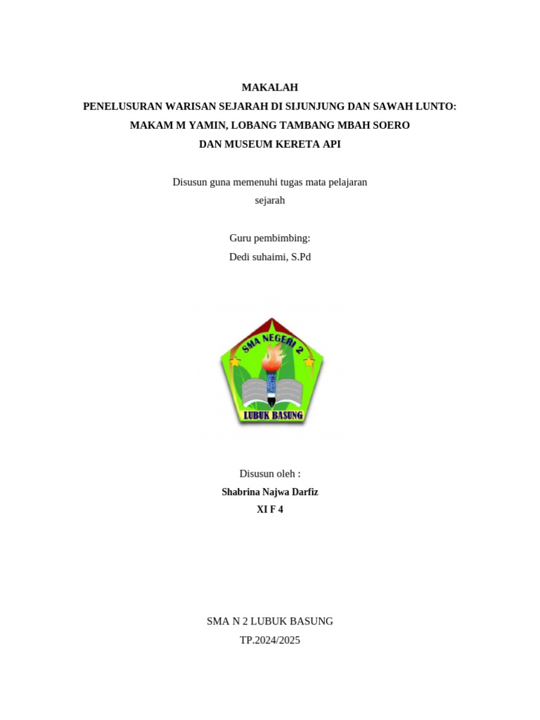 Makalah Penelitian Sejarah | PDF