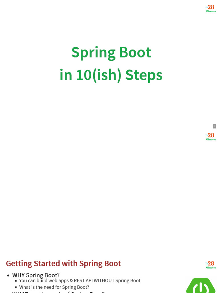 Spring Boot in 10 (Ish) Steps | PDF | Spring Framework | Software Design