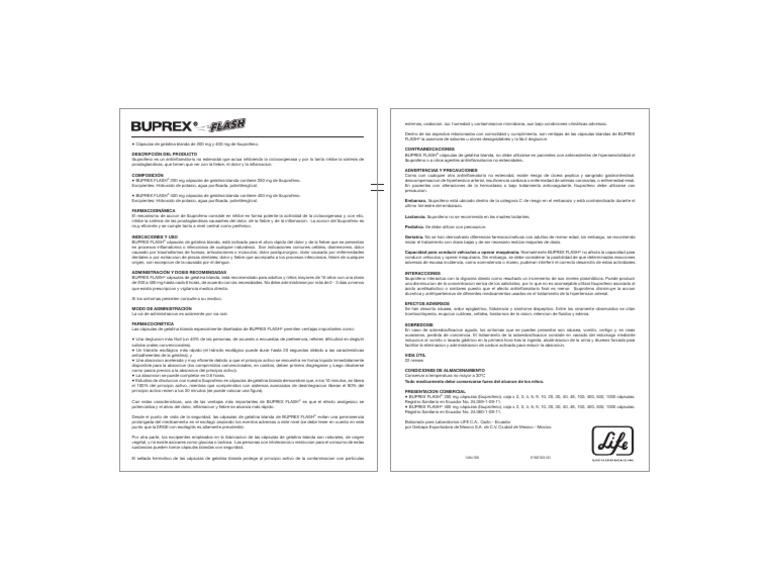 I Buprex Flash 200 400 | PDF | Antiinflamatorio | Medicina CLINICA