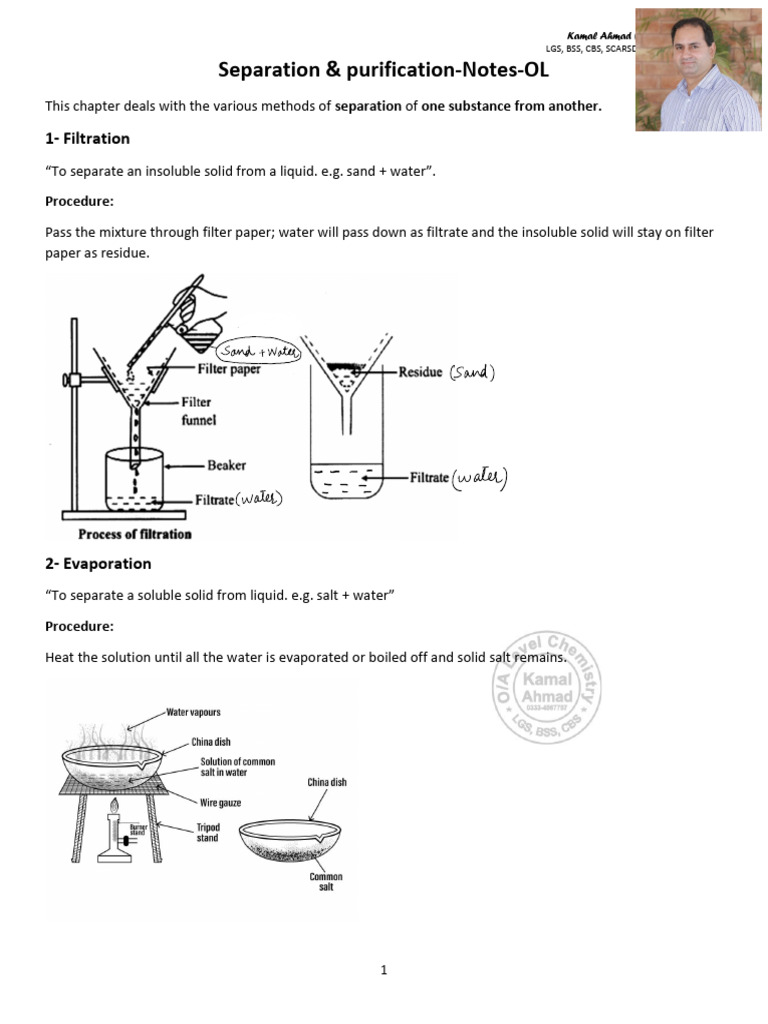 Chemistry Separation Techniques | PDF | Distillation | Boiling