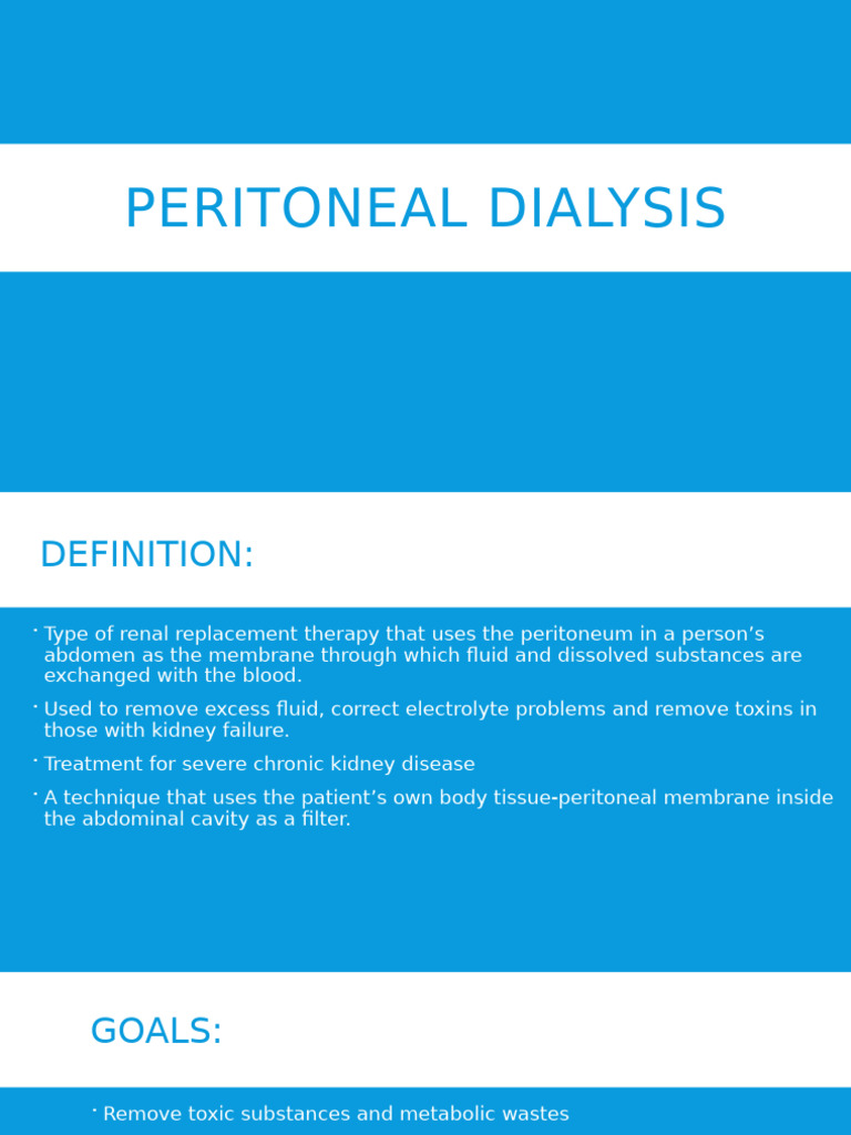 Understanding Peritoneal Dialysis Basics | PDF
