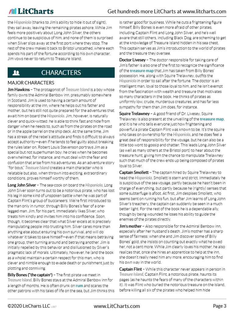 Treasure Island LitChart - 3 | PDF | Treasure Island