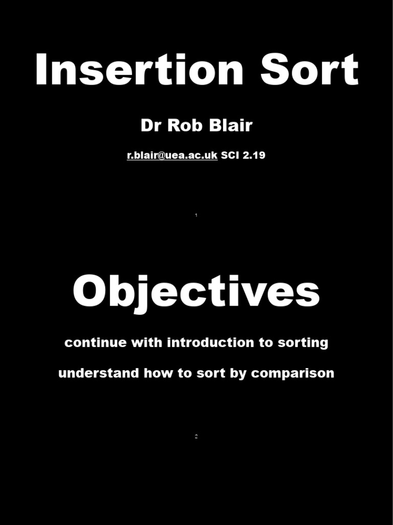 Insertion Sort Explained: Code & Complexity | PDF