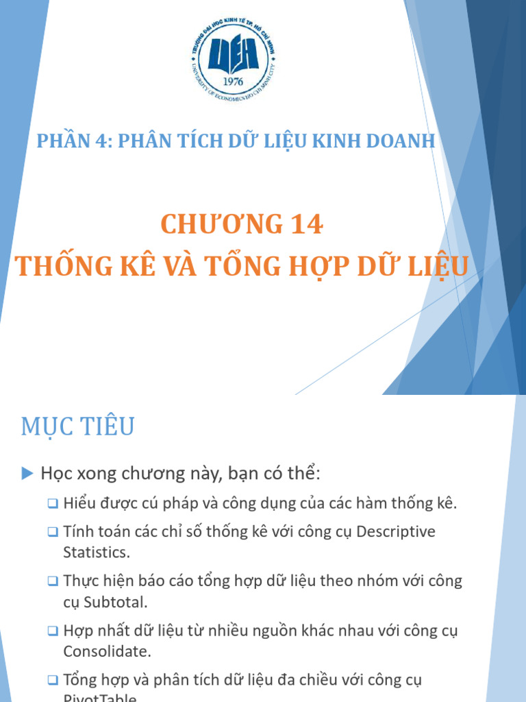 Phan4 - C14 - Thong Ke Va Tong Hop Du Lieu | PDF