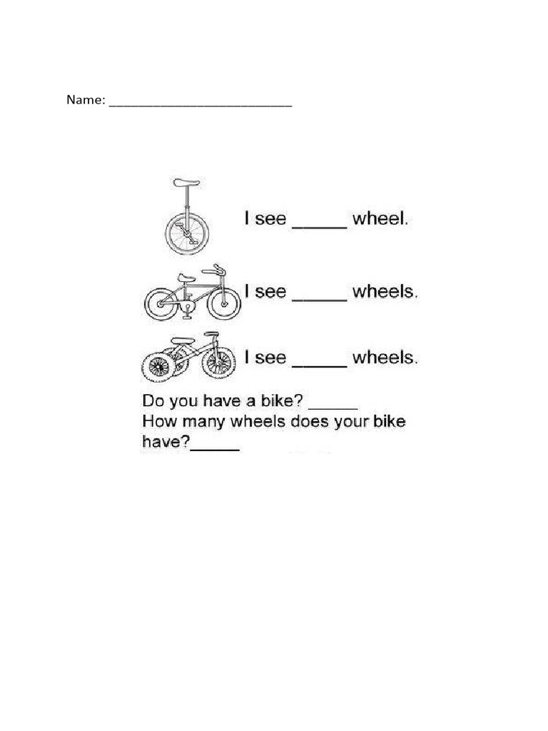 U6L1 Wheels Worksheet | PDF