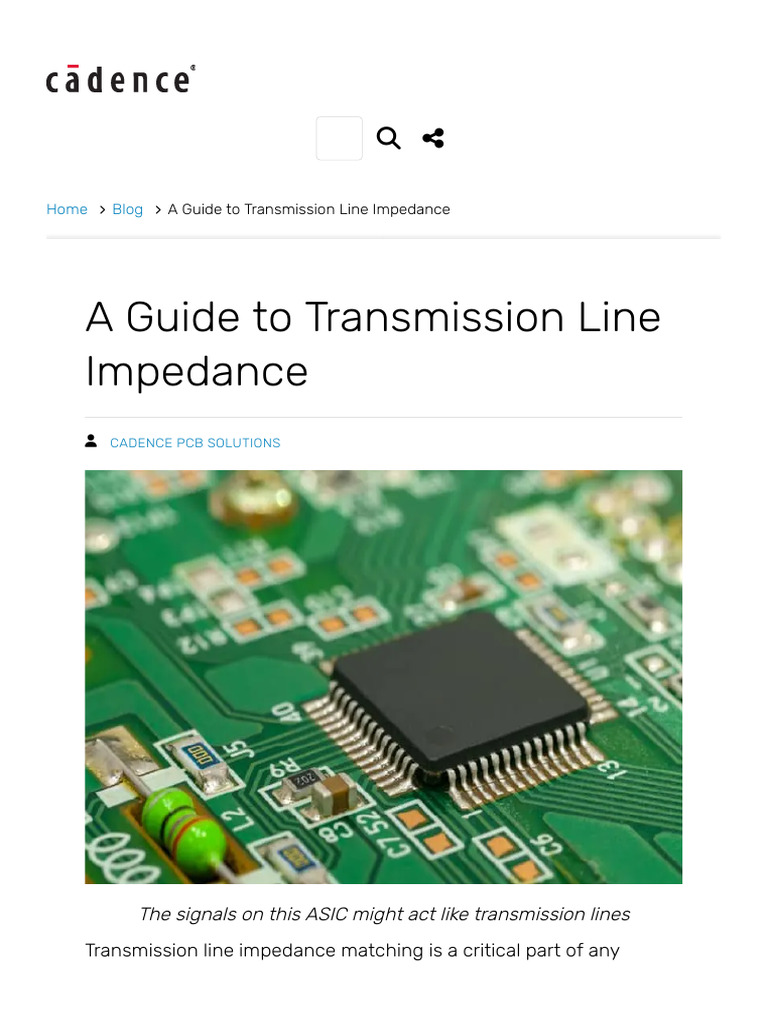 A Guide To Transmission Line Impedance Advanced PCB Design Blog Cadence ...