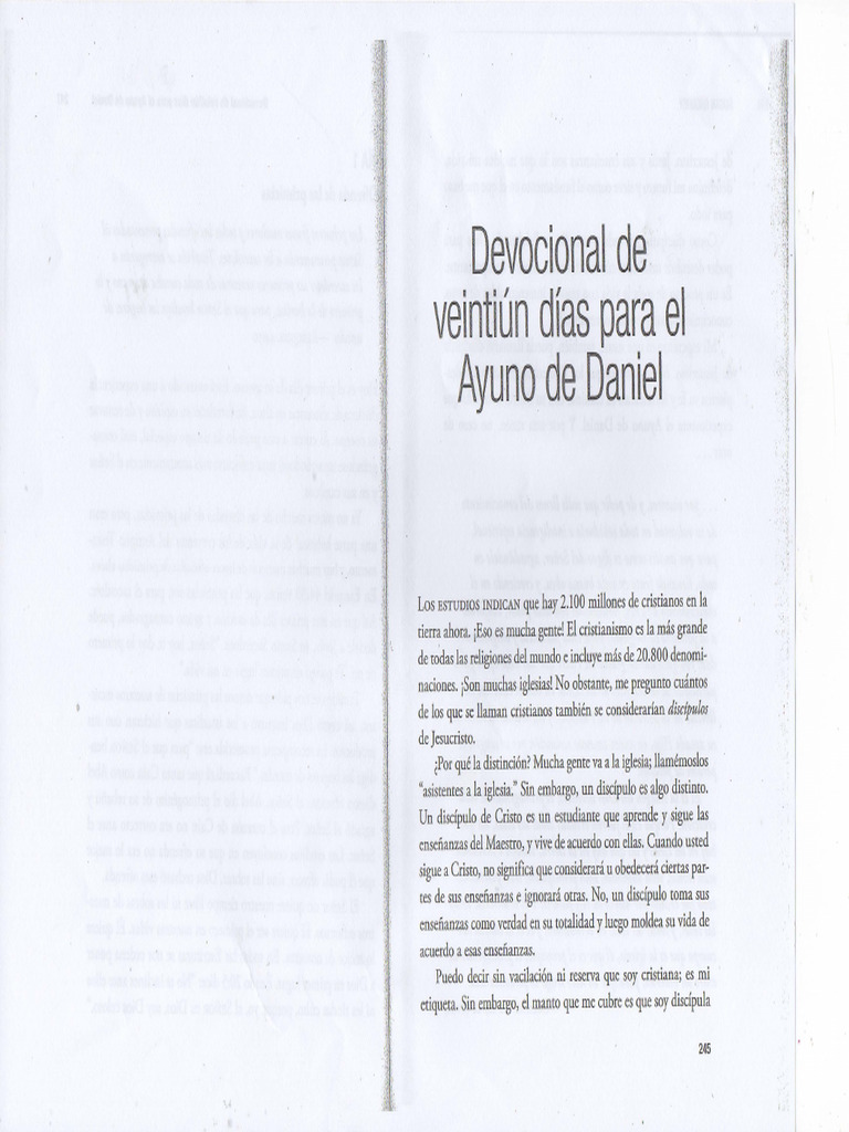 Instrucciones y Devocional de 21 Dias Ayuno de Daniel 1 | PDF