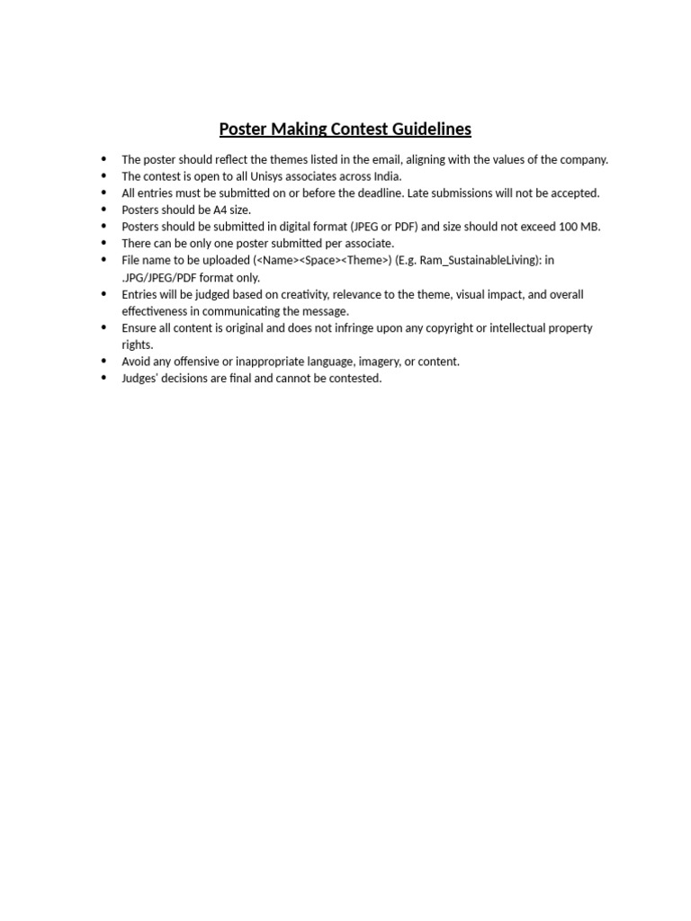 Poster Making Contest Guidelines | PDF
