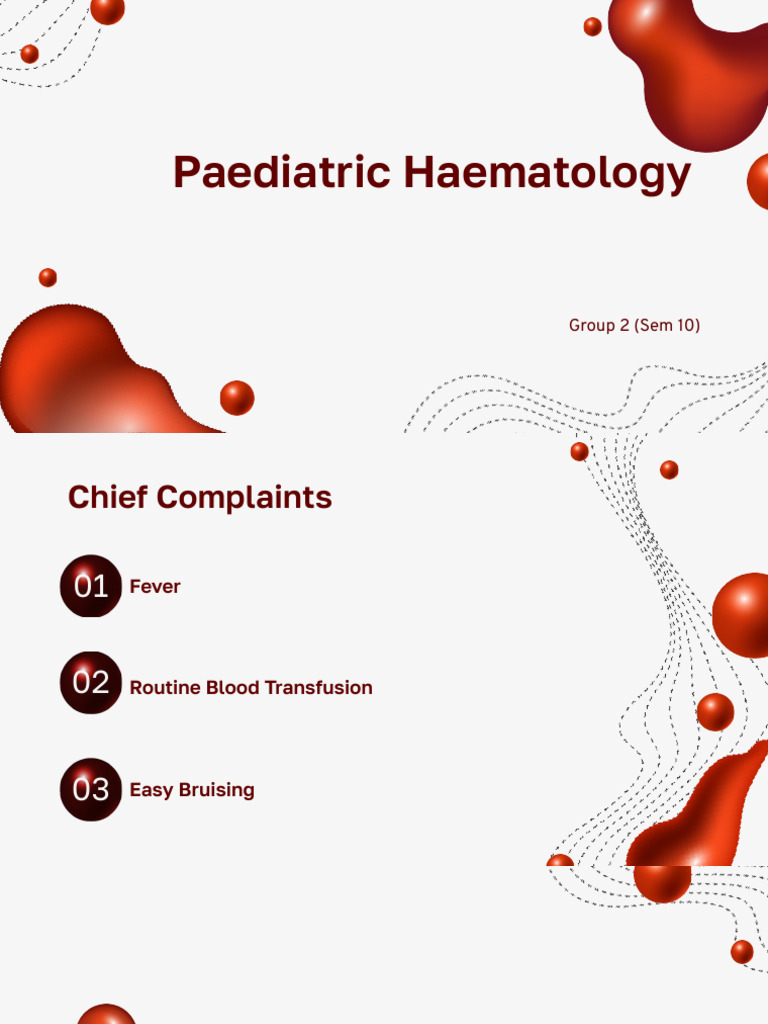 Case Studies: Pediatric Hematology | PDF | Medical Specialties | Blood