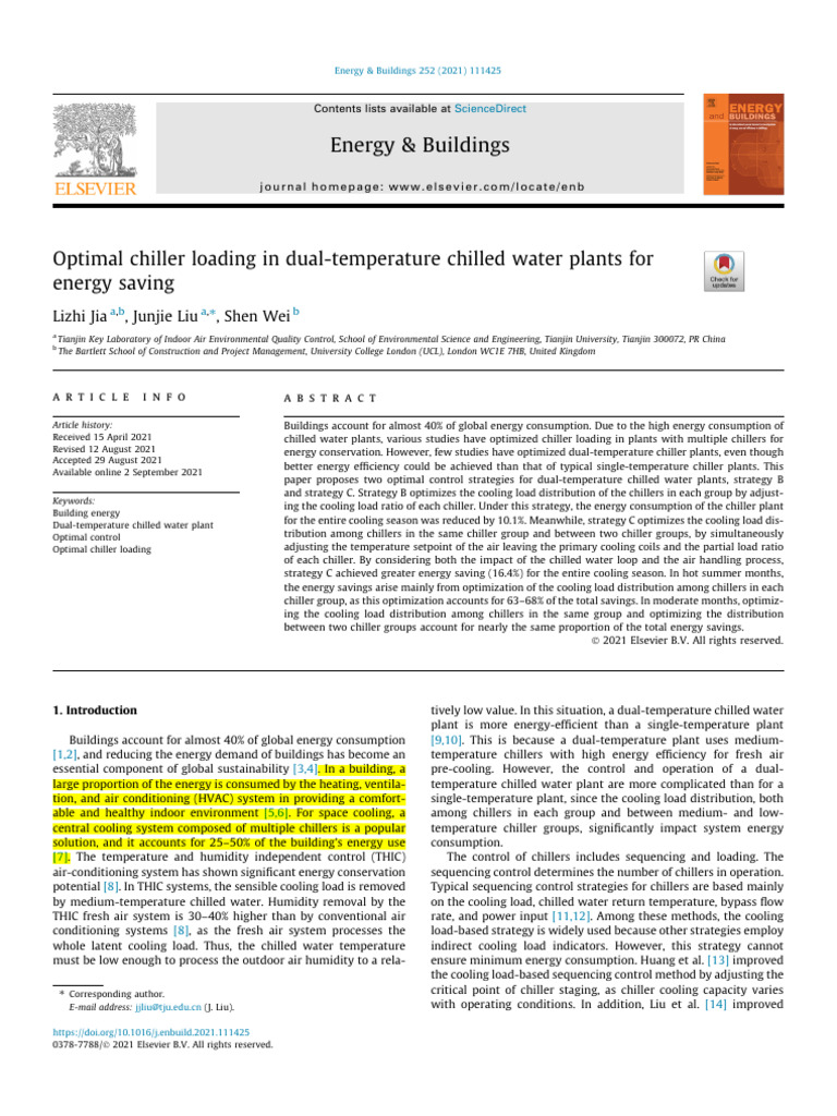 Optimal Chiller Loading for Energy Savings | PDF | Efficient Energy Use ...