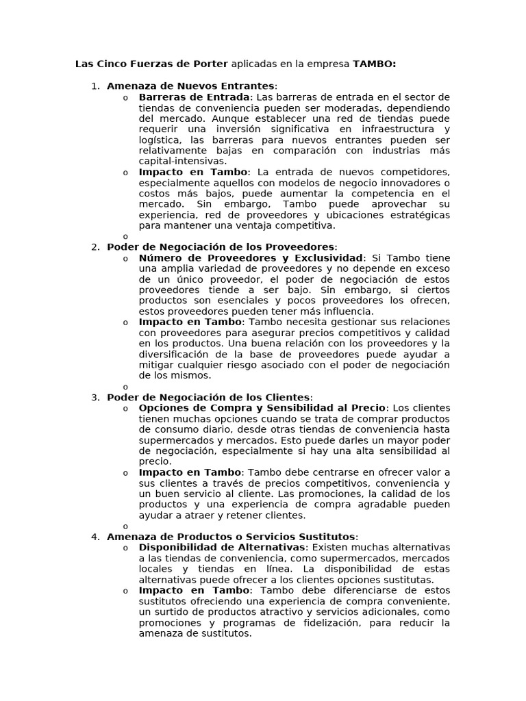 5fuerzas de Porter | PDF | Marketing | Procesos de negocio