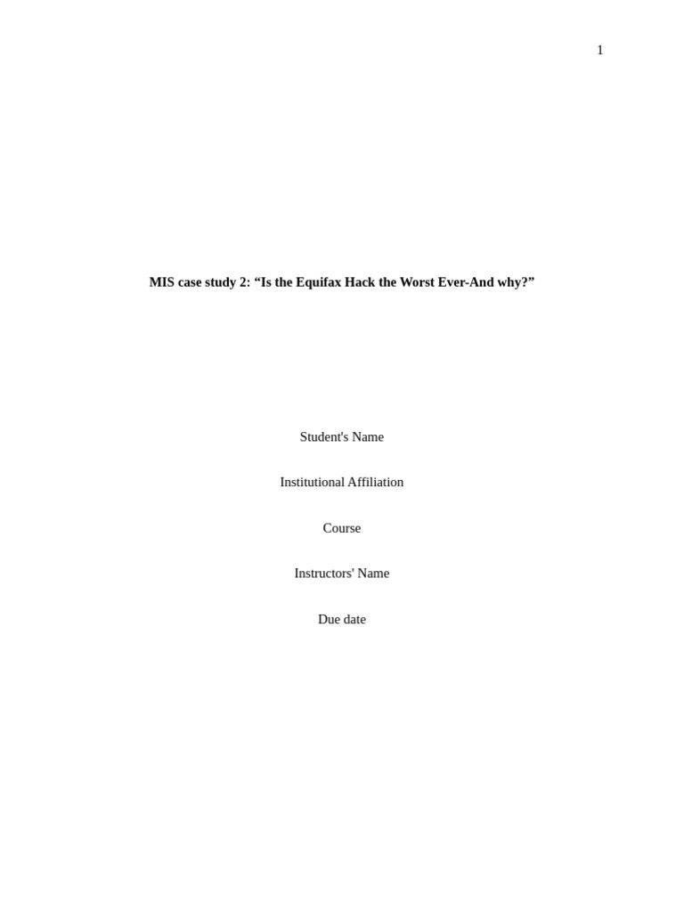 7961741MIS Case Study 2 | PDF | Security | Computer Security