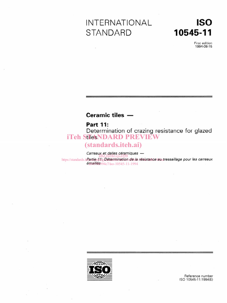 Iso 10545 11 1994 | PDF | International Organization For ...