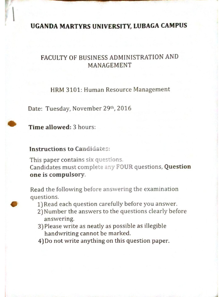 Human_Resource_Management-exam-nov-2016 | PDF