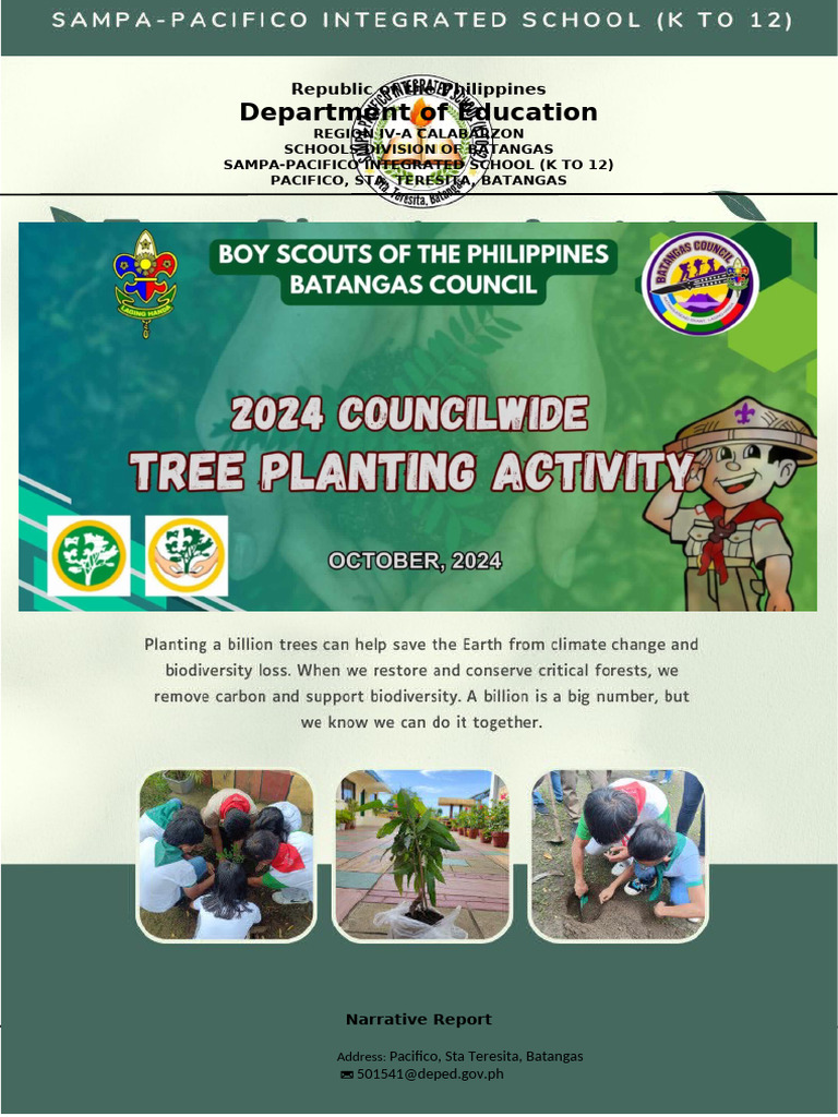 SPIS (Kto12)Tree planting Narrative Report | PDF | Natural Environment