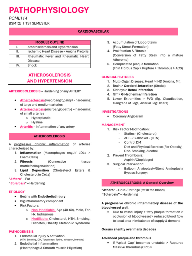 M5-Patho | PDF | Atherosclerosis | Myocardial Infarction