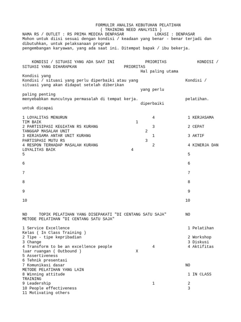Form TNA RS DARI KALBE | PDF