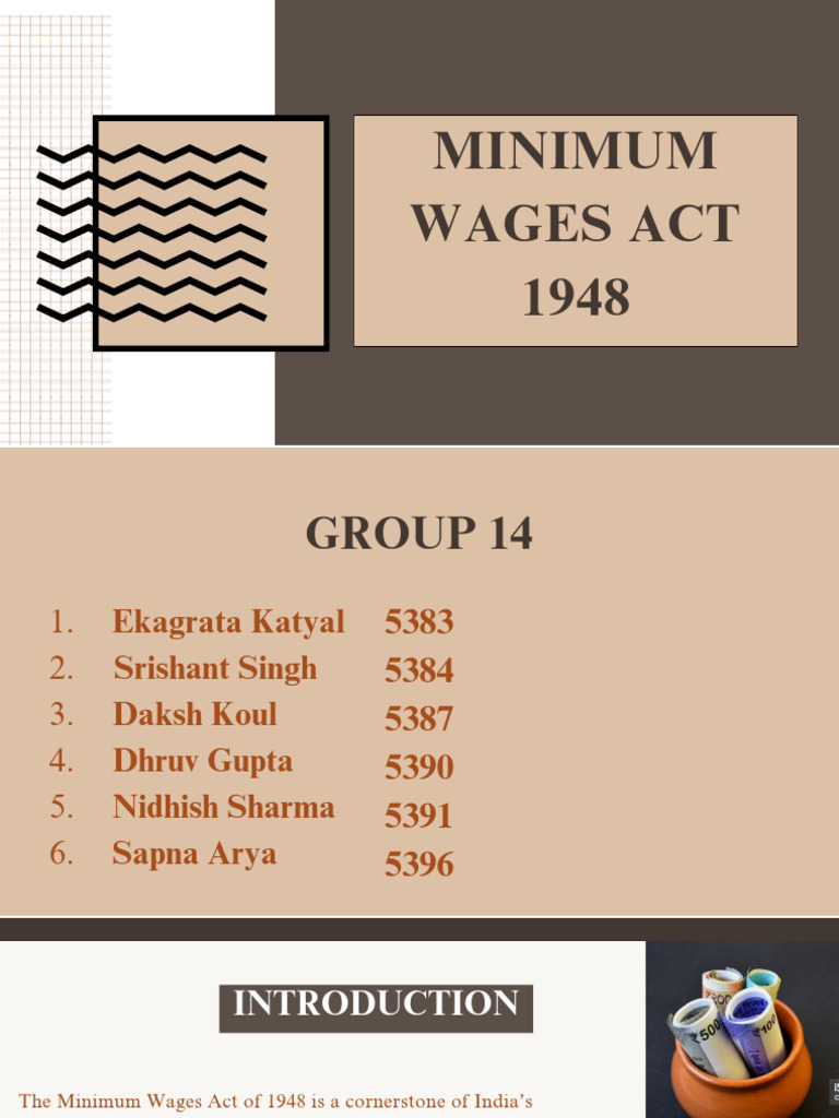 Minimum Wages Act 1948 Overview | PDF | Cost Of Living | Employment