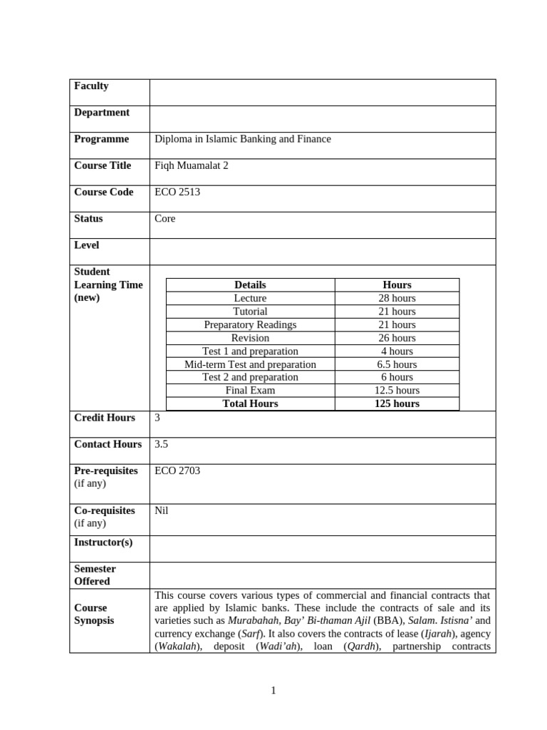 Fiqh Muamalat-2 Dr. M. Yusuf Saleem | PDF | Islamic Banking And Finance | Business
