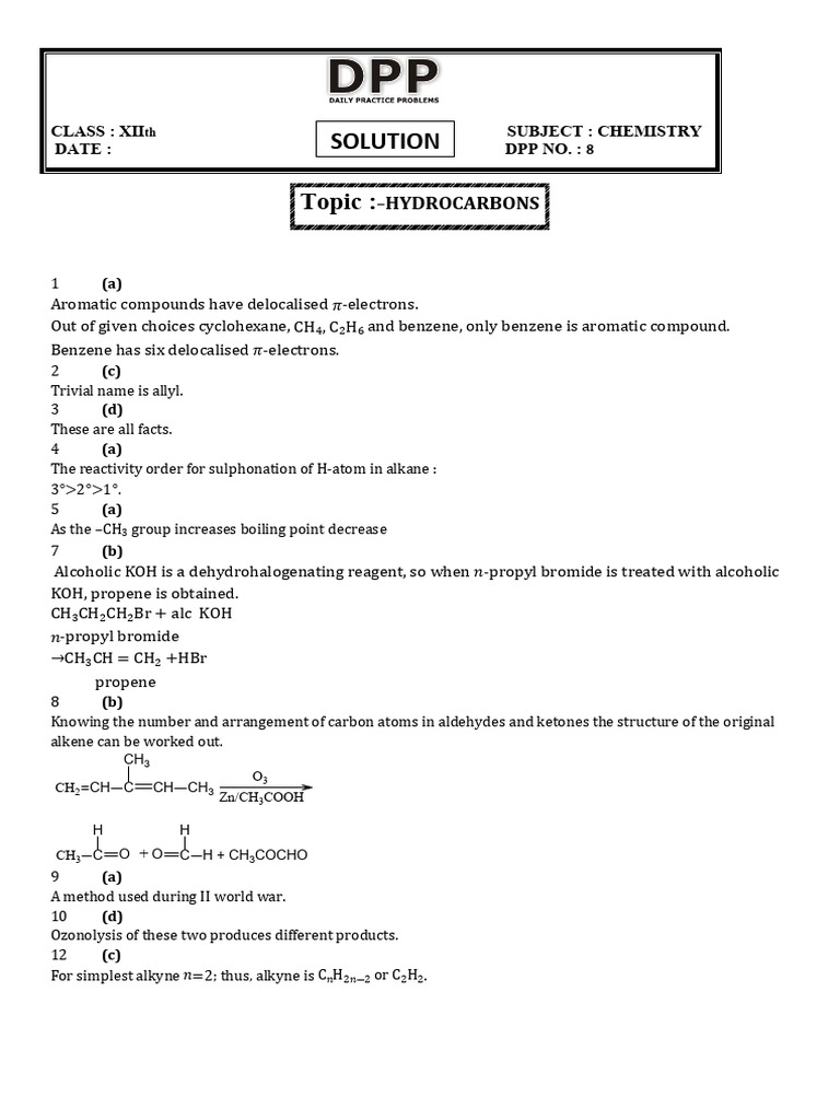 Hydrocarbons A-8 | PDF