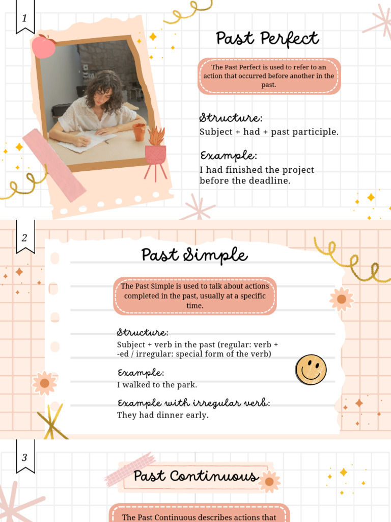 Exposición Past Perfect, Simple, Continuous | PDF