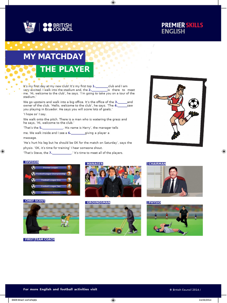 My First Day as a Footballer | PDF