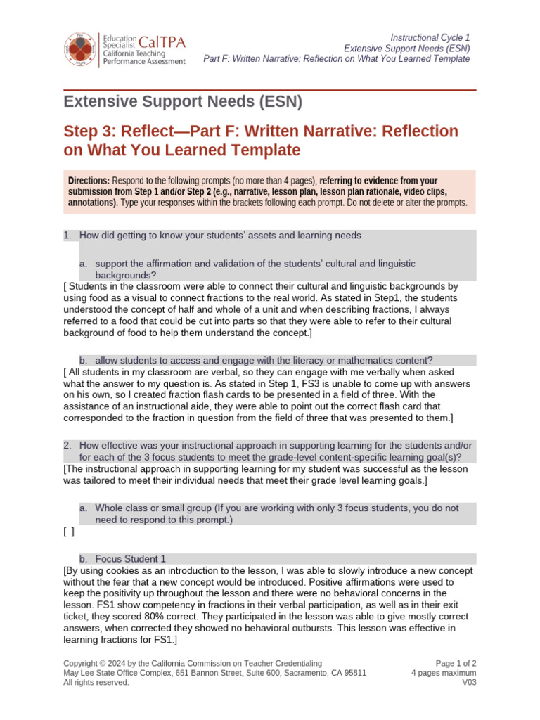 Pyount1020 F ReflectionOnWhatYouLearned | PDF | Learning | Lesson Plan