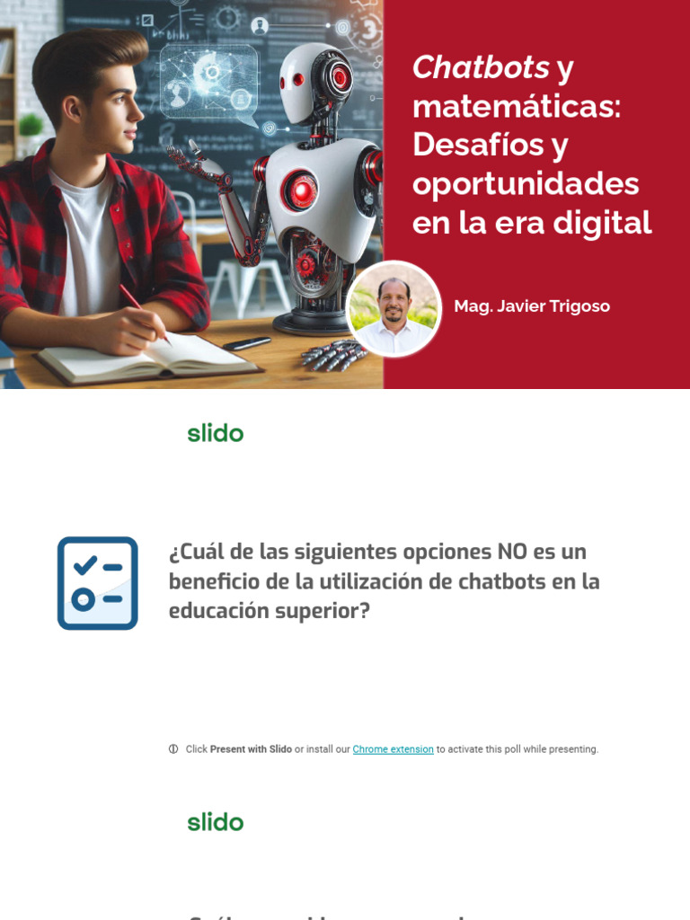 Sesión 2 - Chatbots y Matemáticas en La Era Digital - UTP | PDF ...