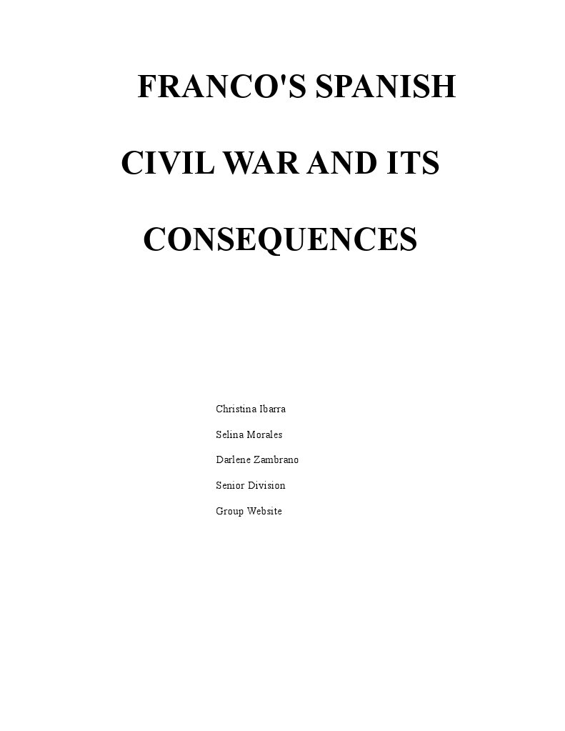 Franco'S Spanish Civil War and Its Consequences | PDF