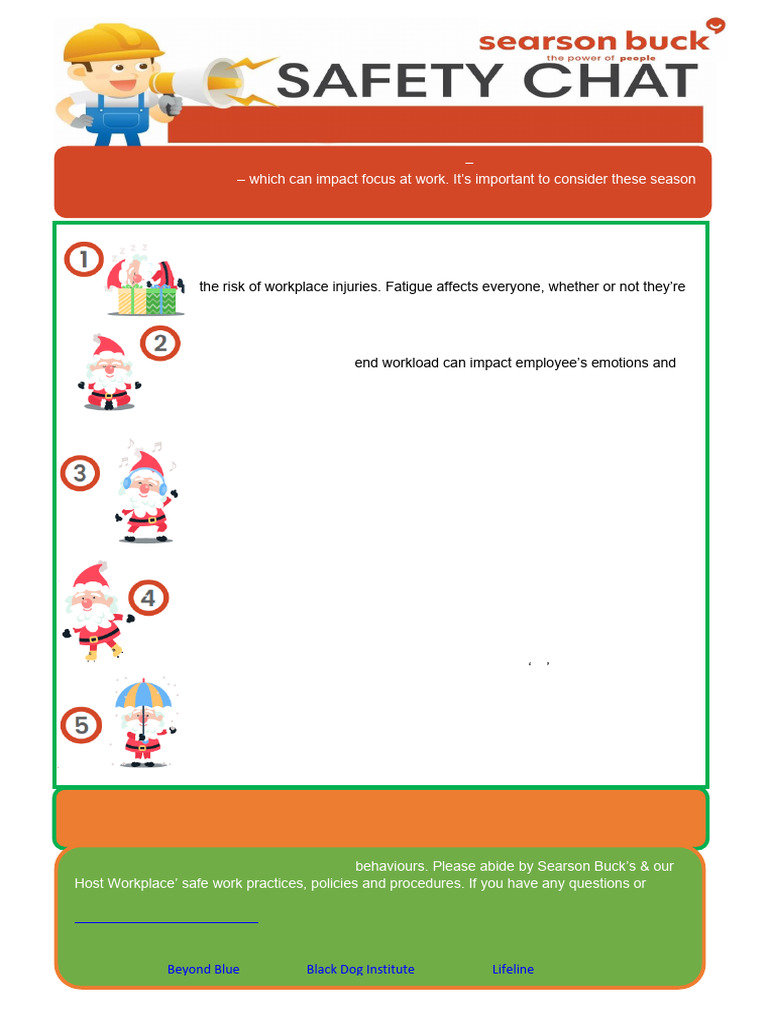 Safety Chat 21 - Safety in The Festive Season | PDF | Safety ...