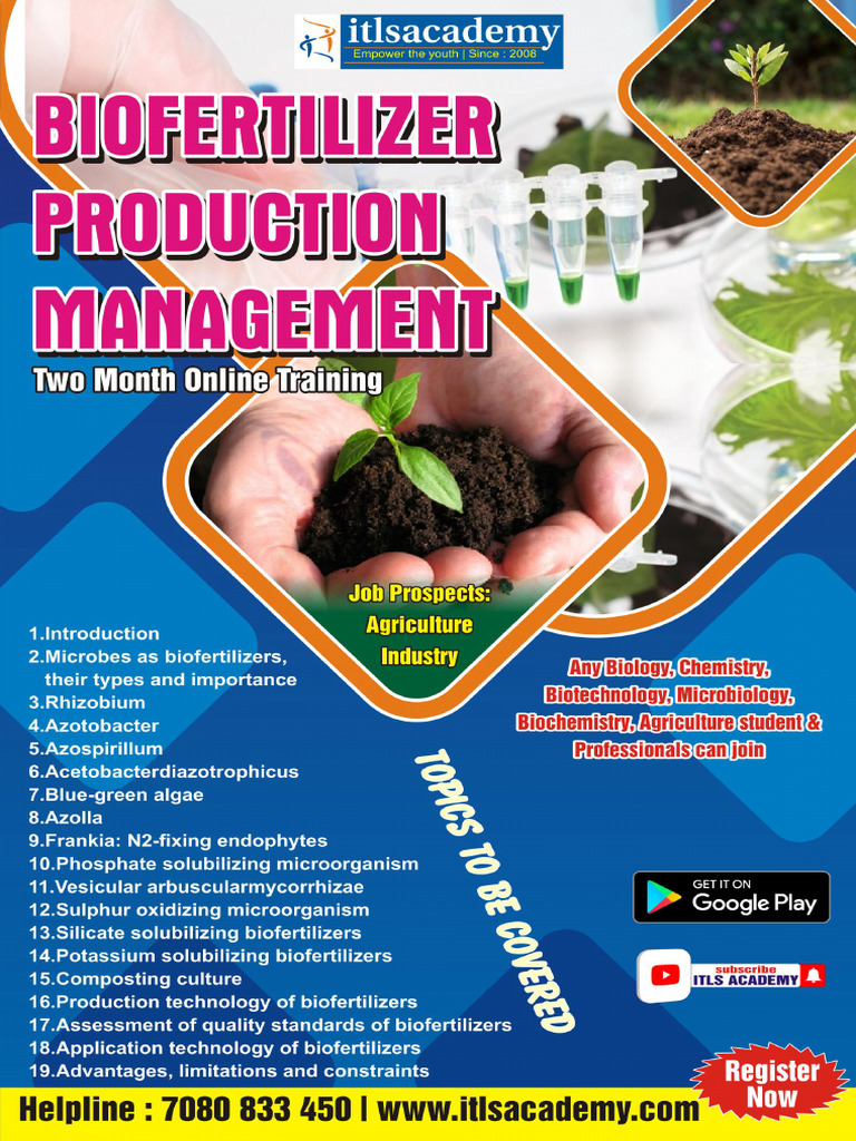 7 Biofertilizer Production Management | PDF