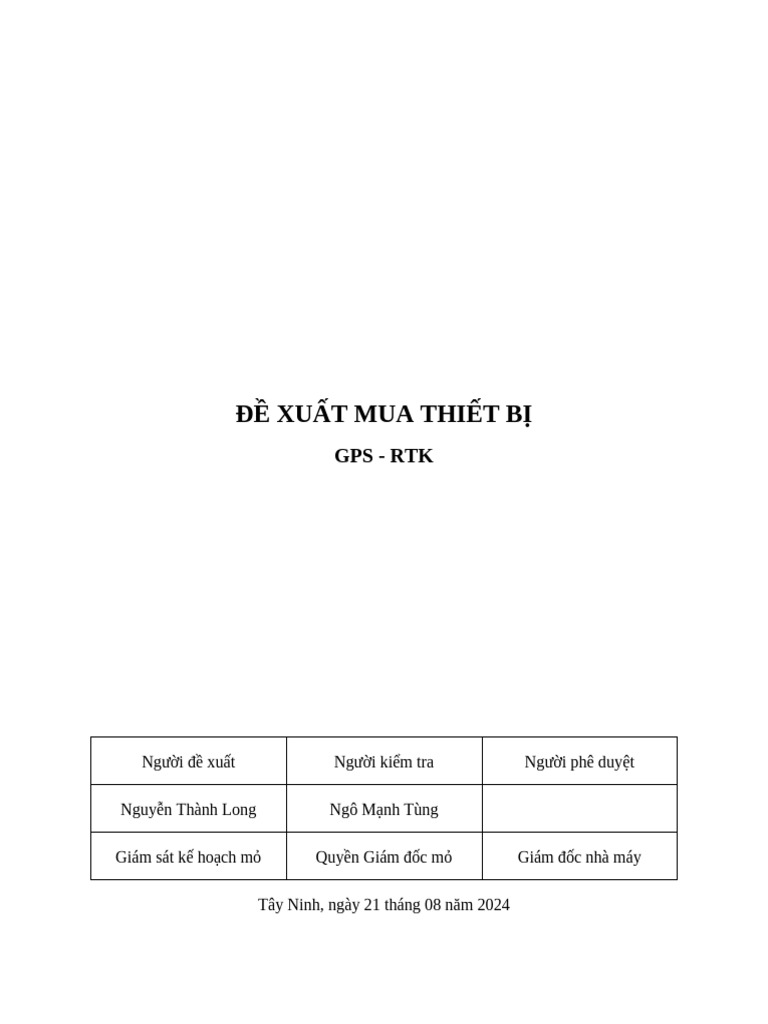 1.GPS RTK Proposal.V1 | PDF