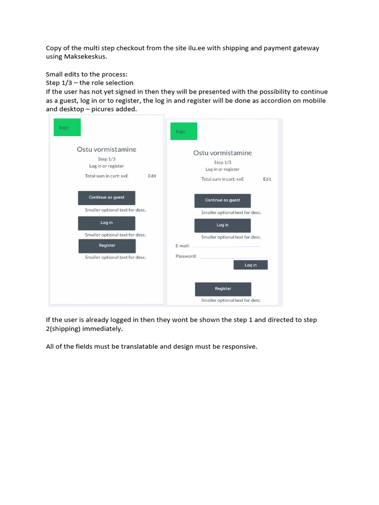 The Multi Step Checkout From The Site Ilu | PDF